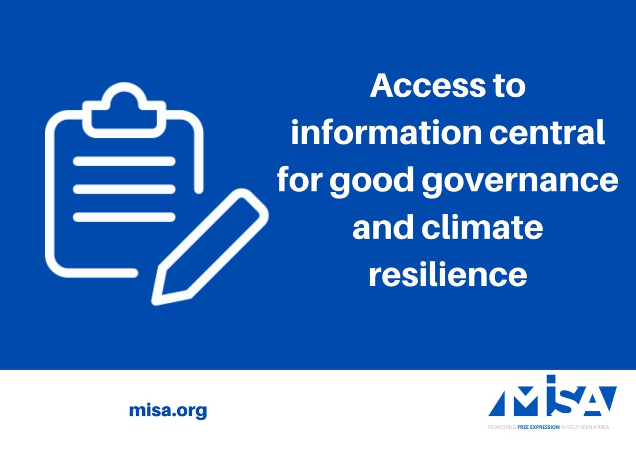 Access to information central for good governance and climate ...
